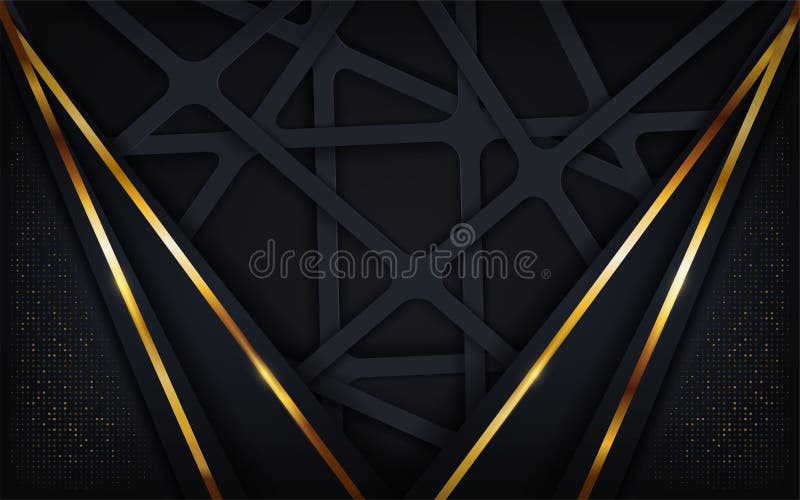 Abstract Navy Background with Random Lines Shape. Elegant Modern ...