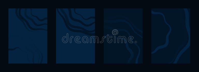 Abstract Navy Blue Wave Vector Background Set Stock Illustration ...