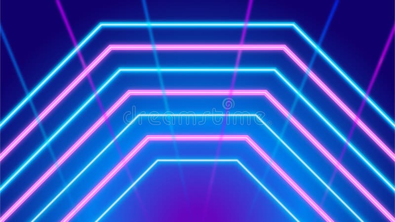 Abstract Neon Light Blue Cyan Purple Pink Glowing Lines Gradient 3d ...