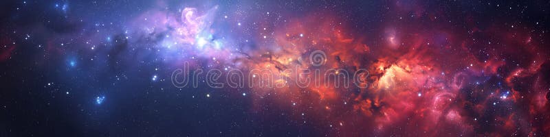 Abstract Nebula Background - Space Galaxy Design Stock Illustration ...