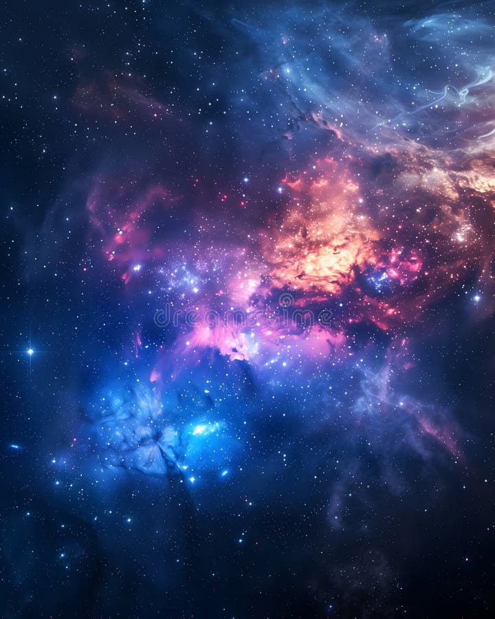 Abstract Nebula Background - Space Galaxy Design Stock Illustration ...