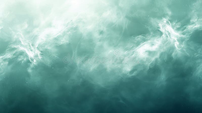 Abstract Nebula Cloud, Turquoise Universe Background Texture. Modern ...