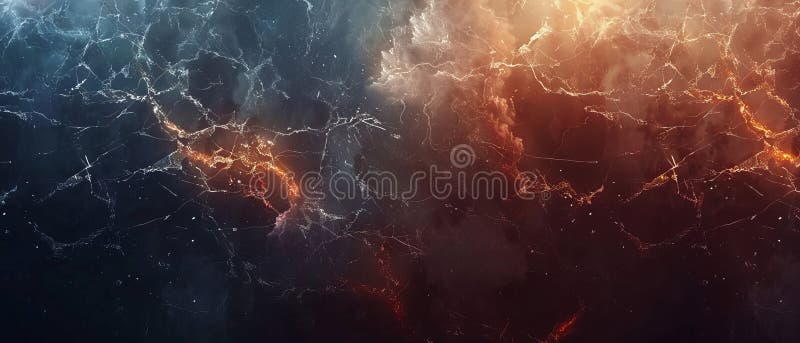 Abstract Nebula Universe Background with Lightning Effect Stock ...