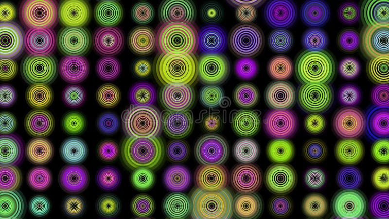 Abstract Neon Animated Circle Rings Video Loop Background 4KResolution ...