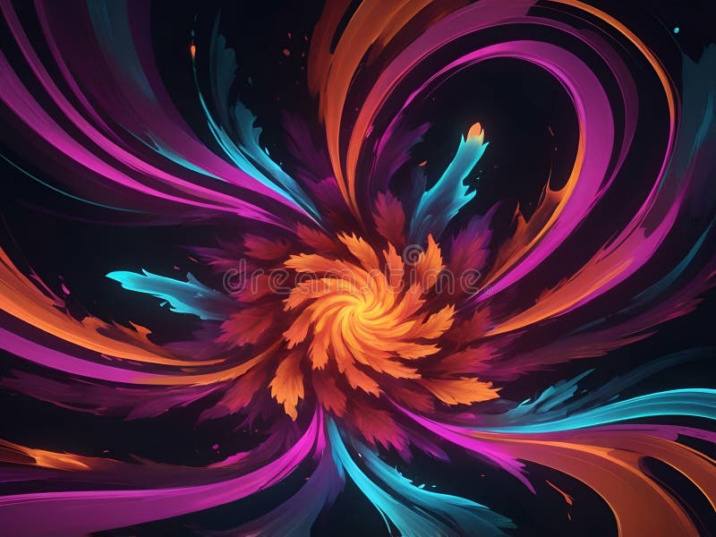 Abstract Neon Autumn Color Spin Effect Backgrounds Design Stock ...