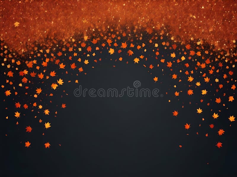 Abstract Neon Autumn Modern Dark Orange Glitter Sparkle Magic Pattern ...