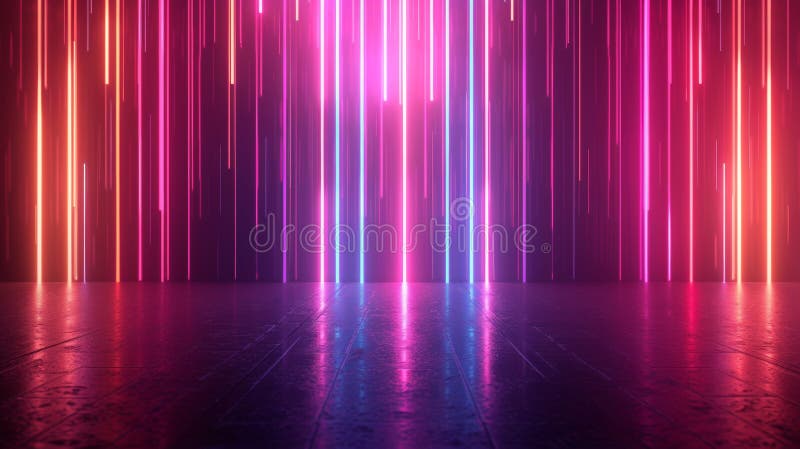 3d Rendering, Abstract Neon Background. Modern Wallpaper with Glowing ...