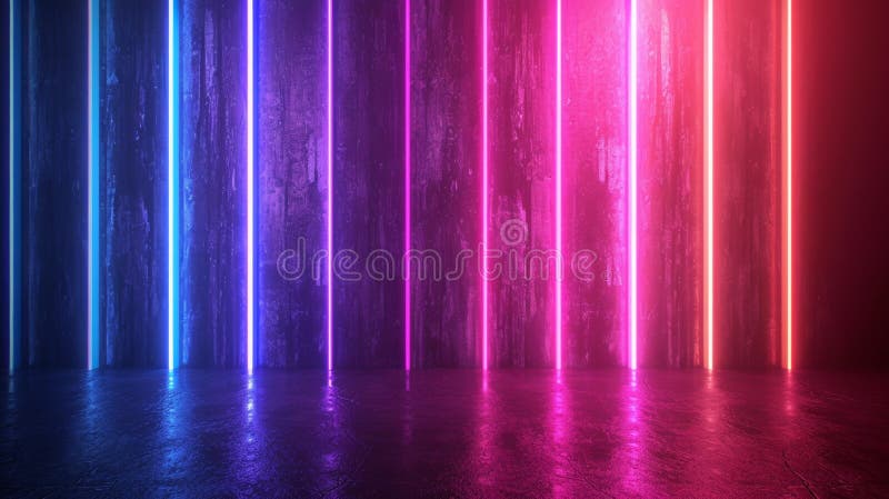 3d Rendering, Abstract Neon Background. Modern Wallpaper with Glowing ...