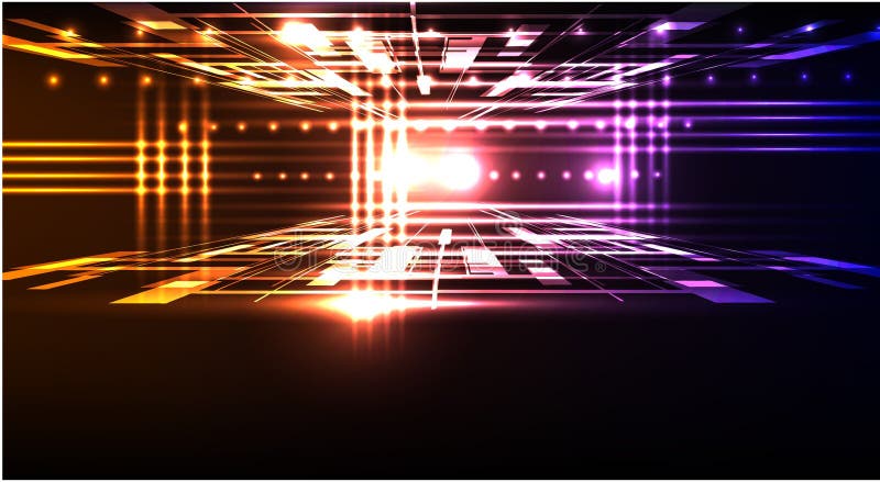 Abstract Neon Background Template Ornamental Frame Stock Vector ...