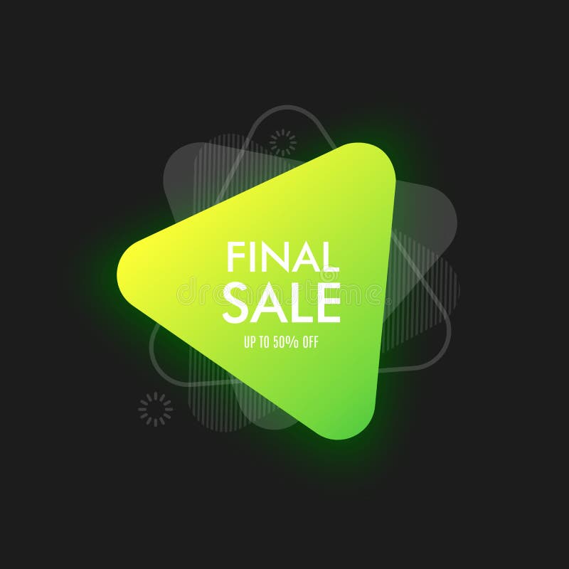 Abstract Neon Banner with Text. Final Sale. Vector Illustration Stock ...