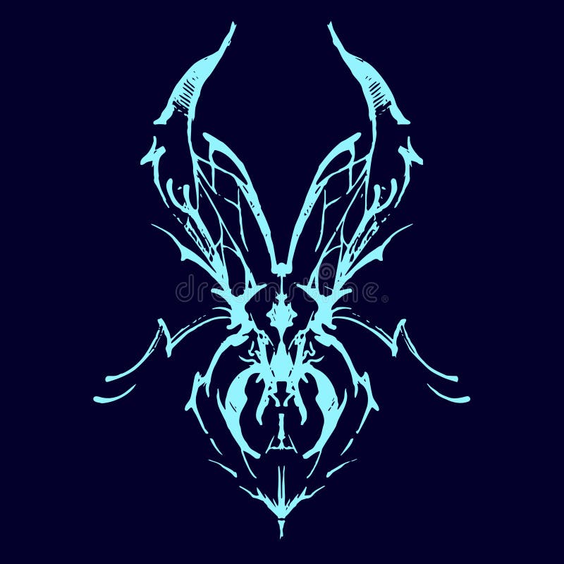 Abstract Neon Beetle, Logo, Vector Stock Vector - Illustration of ...