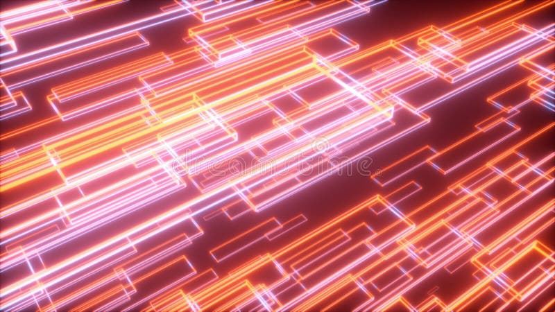 Abstract neon blocks stock illustration. Illustration of backdrop ...