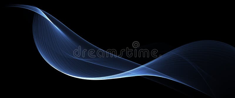Abstract Neon Blue Flow Wave Background Stock Illustration ...