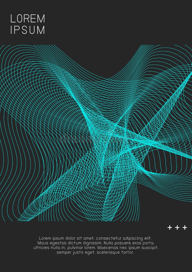 Abstract Neon Blue Graphic Design on Dark Gray Background Party Poster ...