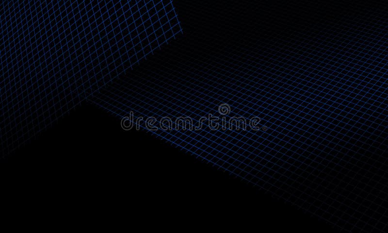Abstract Neon Blue Grid Background Stock Illustration - Illustration of ...