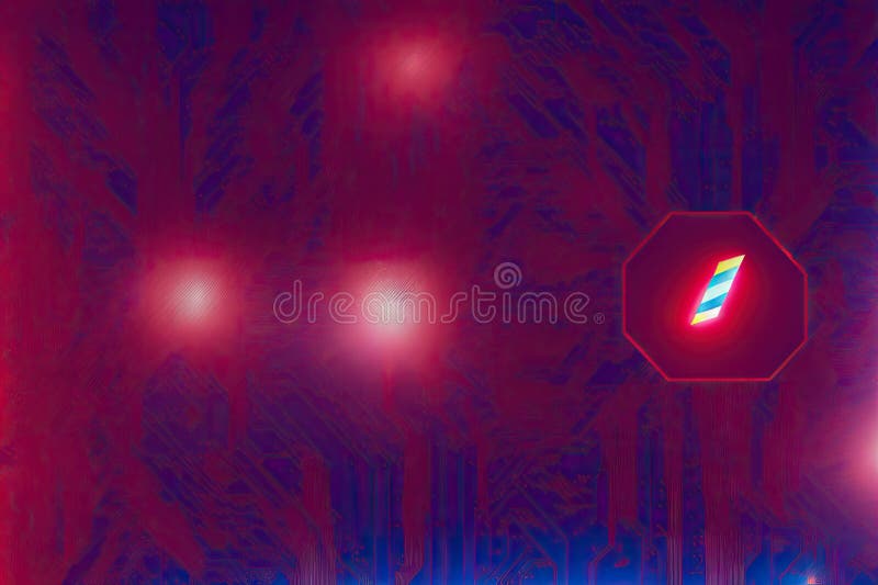 Circuit Board, Chip Processor, Mainboard and Code Programmer. Blue and ...