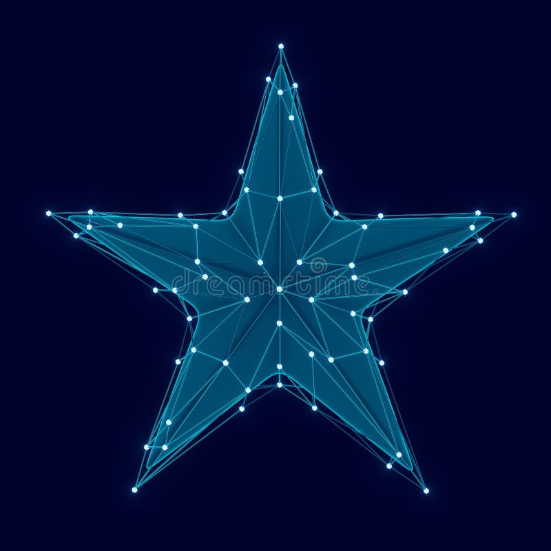 Abstract neon blue star stock illustration. Illustration of ...