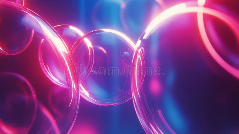Abstract Neon Bubbles stock illustration. Illustration of neon - 363138574