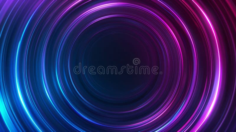 Abstract Neon Circle Background with Gradient Lighting Effects ...