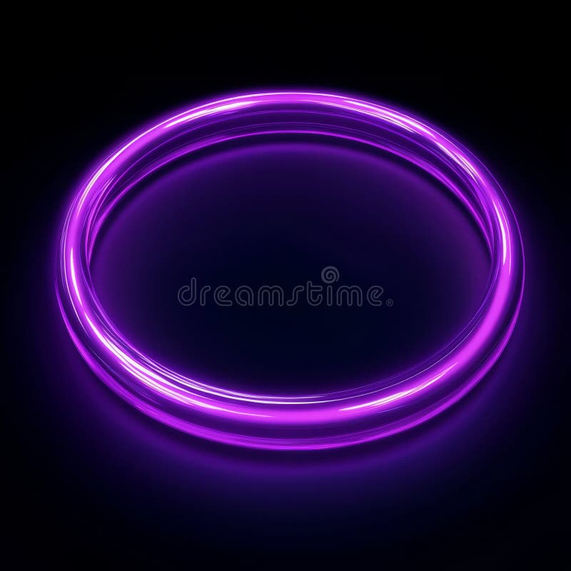 An Abstract Neon Circle Design Featuring a Futuristic Glow Effect for ...