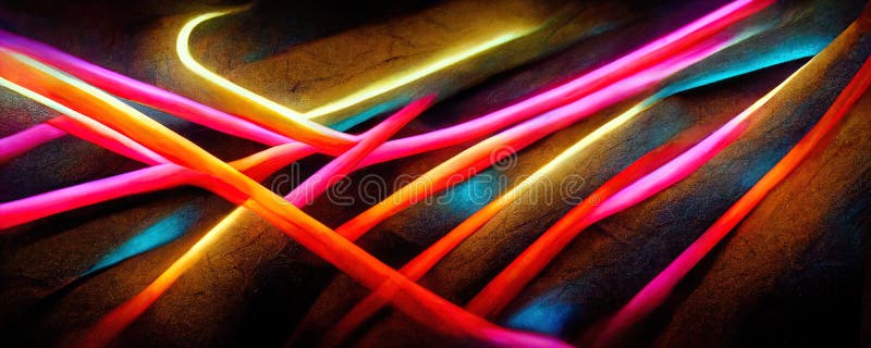 Abstract Neon Colored Lines Wall Background Stock Illustration ...