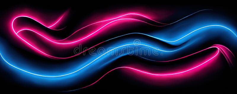 Abstract Neon Colored Lines Wall Background, Blue and Pink Neon Rays ...