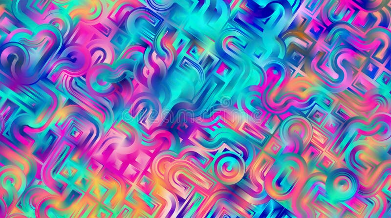 Abstract Neon Colors Modern Pattern Background Stock Illustration ...