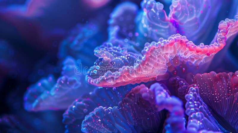 Abstract neon coral reef stock illustration. Illustration of exotic ...