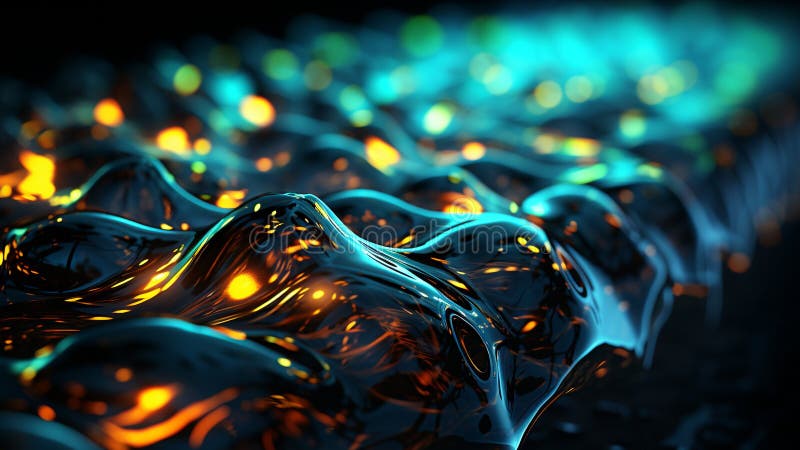 Abstract Neon Cyan and Acid Green Patterns Modern Design Stock Image ...