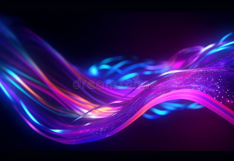 Abstract Neon Effect Background Wallpaper Design. Curve, Swirl, Vortex ...
