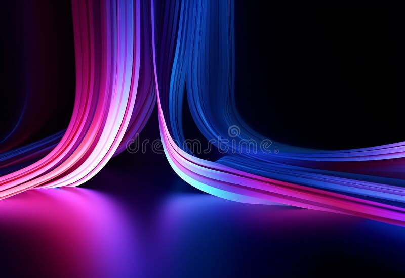 Abstract Neon Effect Background Wallpaper Design. Curve, Swirl, Vortex ...