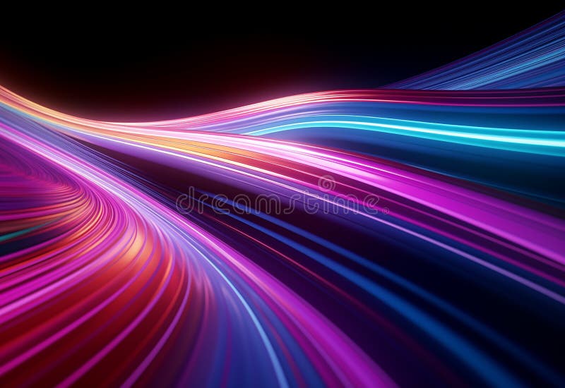 Abstract Neon Effect Background Wallpaper Design. Curve, Swirl, Vortex ...