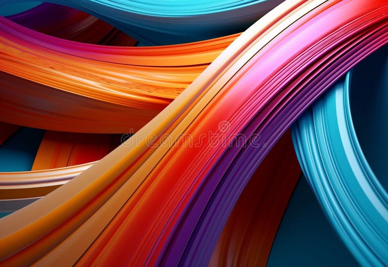 Abstract Neon Effect Background Wallpaper Design. Curve, Swirl, Vortex ...