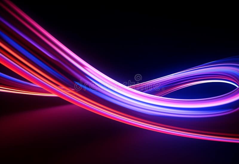 Abstract Neon Effect Background Wallpaper Design. Curve, Swirl, Vortex ...
