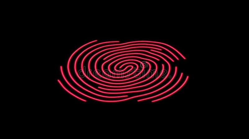 Abstract Neon Fingerprint Swirl Design Stock Illustration ...