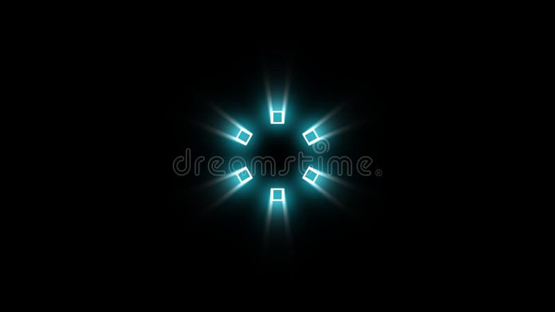 Abstract Neon Fireworks with Green Light Effect of Small Square Shape ...