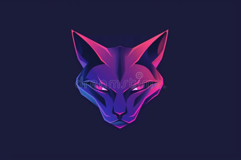 Abstract Neon Fox stock illustration. Illustration of simple - 332602672