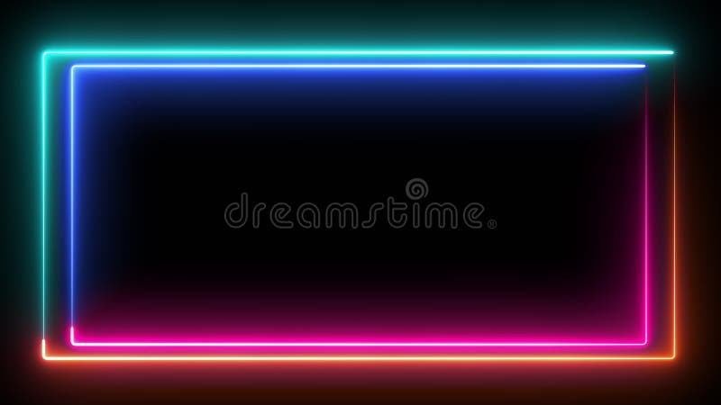 Abstract neon frame stock video. Video of pattern, amazing - 280345523