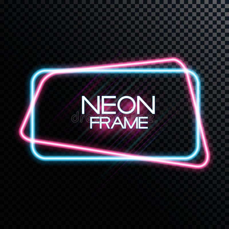 Abstract Neon Frame Template on Dark Background Vector Illustration ...
