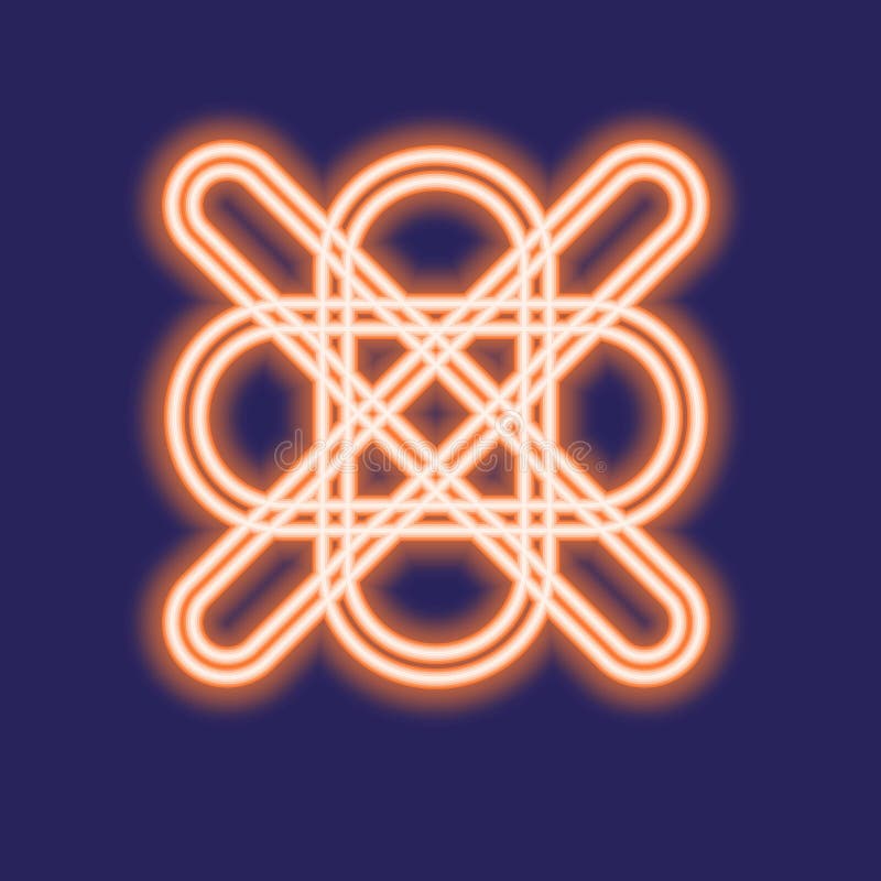 Abstract Neon Geometric Pattern with Lines.Vector Graphic. Stock Vector ...