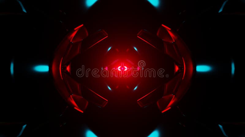 Abstract Neon Geometry Animation with Pulsating Light Patterns Stock ...