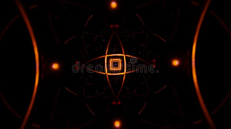 Abstract Neon Geometry with Rotating Light Waves and Pulsating Effects ...