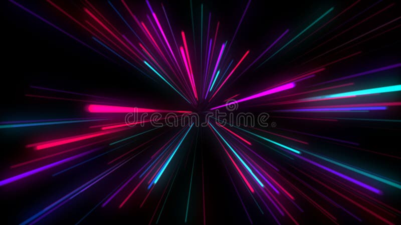 Abstract Neon Glowing Colorful Beam Background Illustration Stock ...