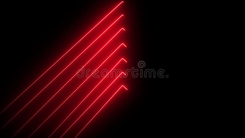 Abstract Neon Glowing Red Laser Line Triangle Shape Loop Animation.Neon ...