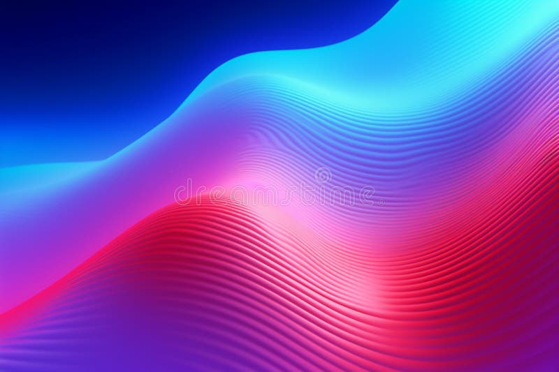3d Abstract Rainbow Wave Lines Folds Background Multi Color Gradient