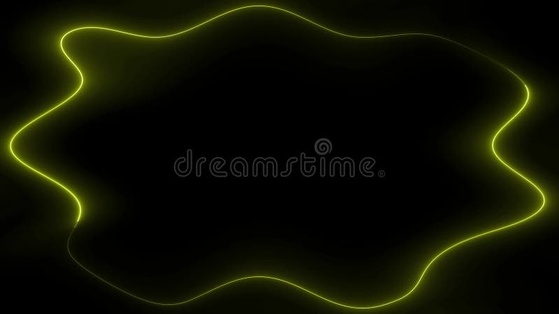 Abstract Neon Green Frame on a Black Background Stock Footage - Video ...