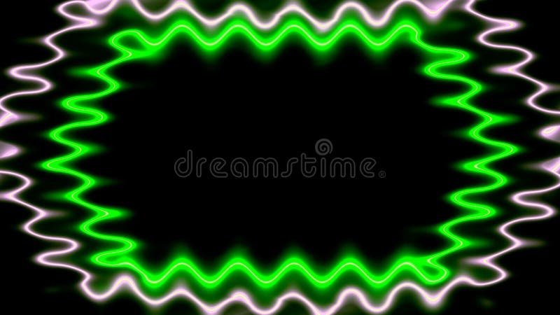 Abstract Neon Green Frame stock video. Video of light - 335540461