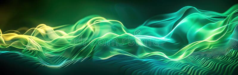 Abstract Neon Green Waves Gradient Texture for Web Design, Backdrop ...