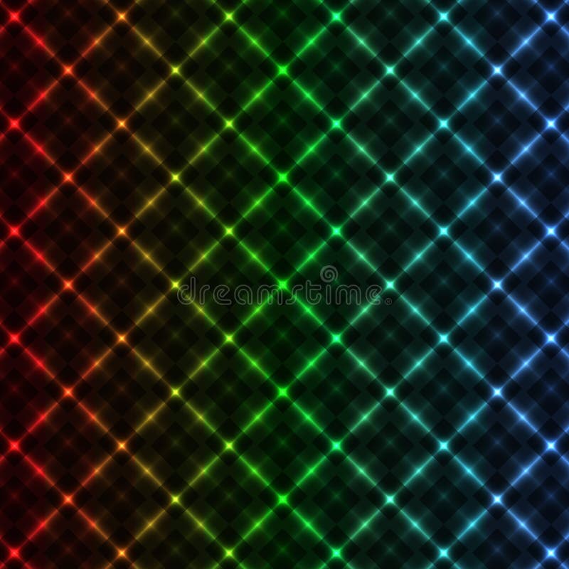 Abstract Neon Grid Background Stock Vector - Illustration of light ...