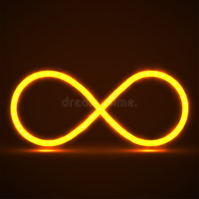 Abstract Neon Infinity Symbol Stock Illustration - Illustration of line ...